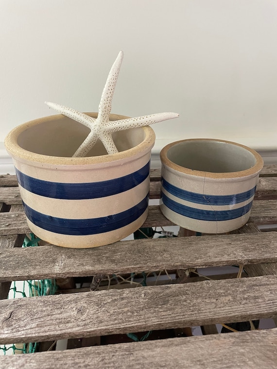 French Stoneware Crocs Blue and White Crocs Pair of Crocs - Etsy