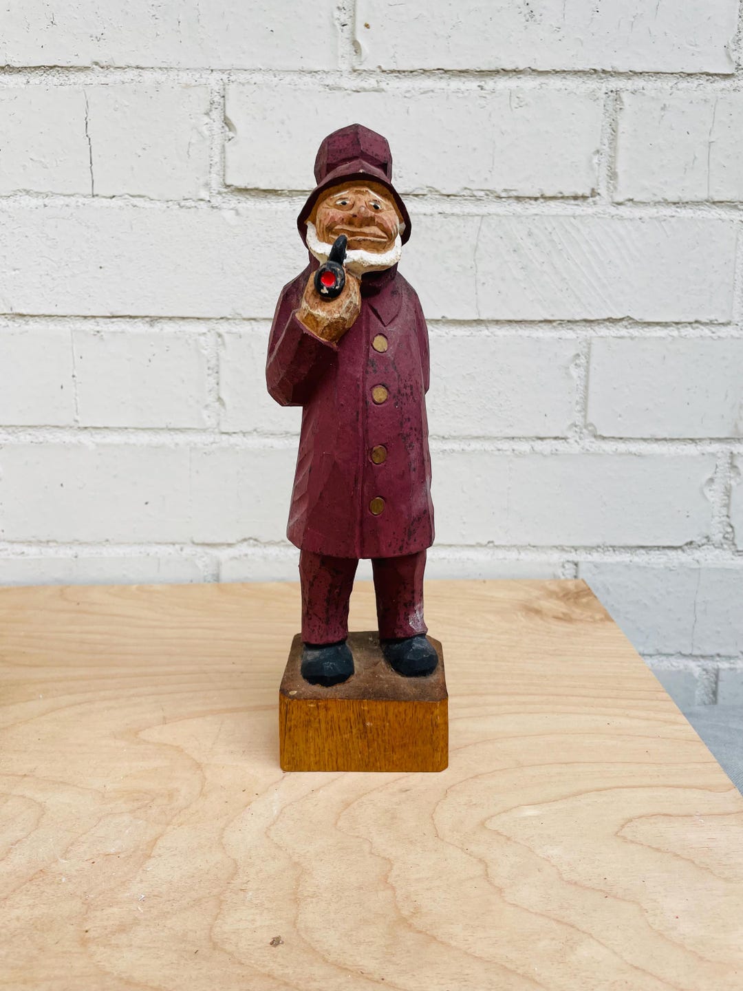 Vintage Wood Carved Sea Captain - Nautical Decor - Coastal Decor - Etsy