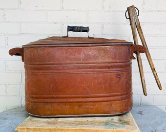 Antique Copper Wash Tub - Etsy