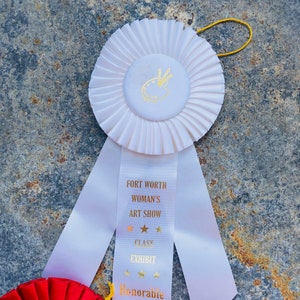 Satin Award Ribbons- Trophy - Award - Art Ribbons - Artist - Etsy