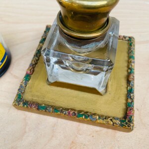 Vintage Ink Well - Letter Writing - Stationary - Brass Ink Well - Etsy