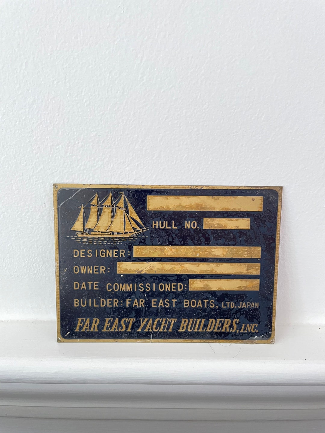 Vintage Ship Making Plaque- Sailing - Yacht - Coastal Decor - Nautical ...