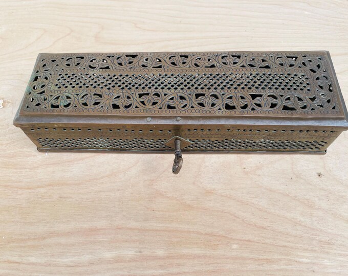 Vintage Brass Box - Metal -decorative Box - Storage Box - Rectangular ...