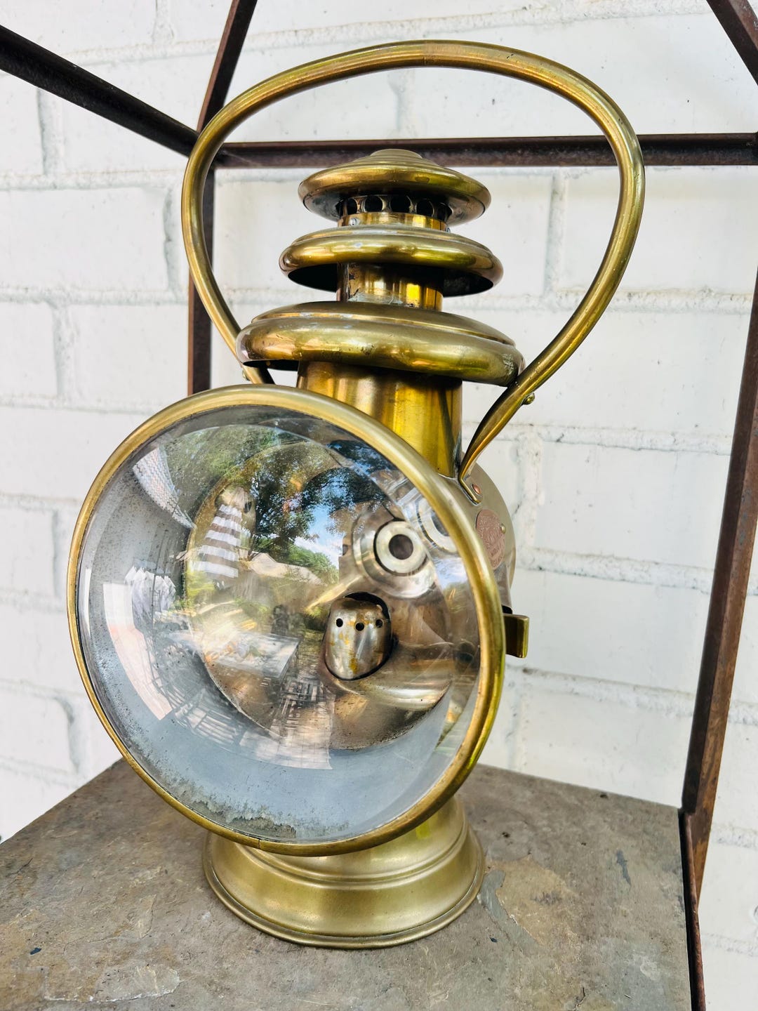 Antique Brass Carriage Lamp – Solar 41A Automobile Lantern - Etsy