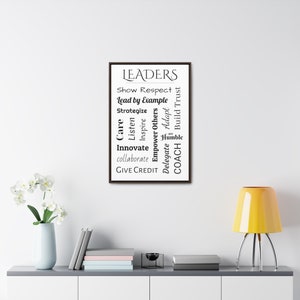 Leadership Office Art Leaders Boss Gallery Canvas Wrap Vertical Frame ...