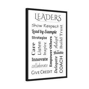 Leadership Office Art Leaders Boss Gallery Canvas Wrap Vertical Frame ...