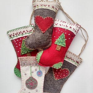 Christmas Hanging Stocking Ornament Sewing Pattern, PDF Tutorial and ...