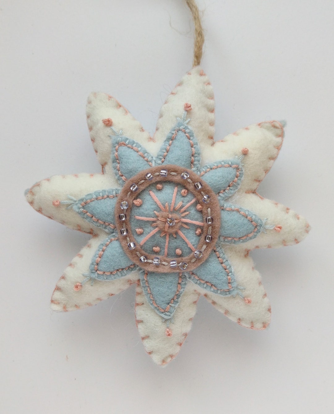 PDF Pattern for Sewing Your Own Pastel Wool Felt Floral Decoration - Etsy