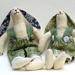 Bunny Rabbit Sewing Pdf Pattern, Pattern and Instructions for Fabric ...