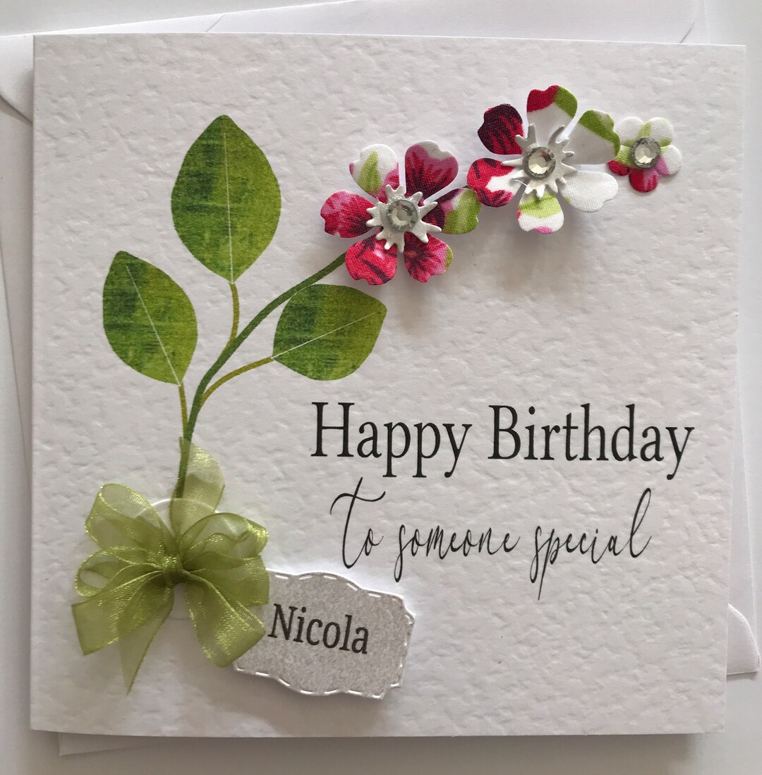 3D Personalised Birthday Card for Someone Special, Handmade in the UK ...