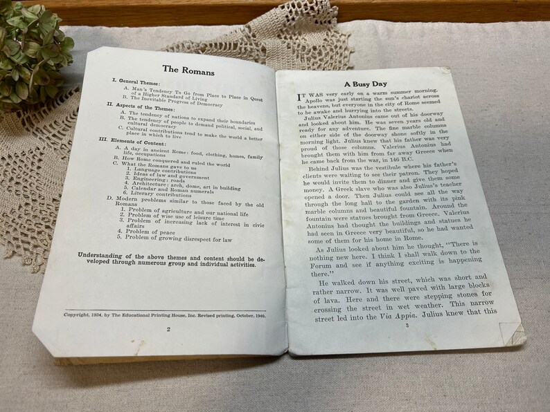 Romans Unit Study Book Pamphlet 1934 | Etsy