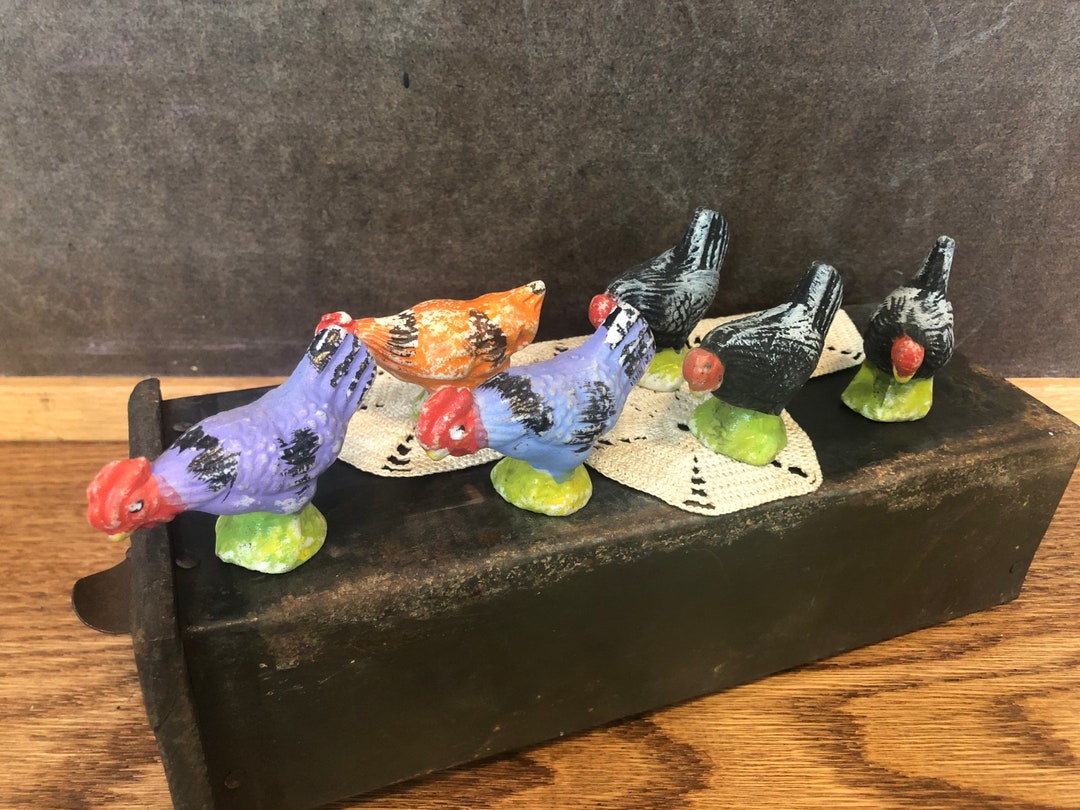 Chalkware Chickens Made in Japan - Etsy
