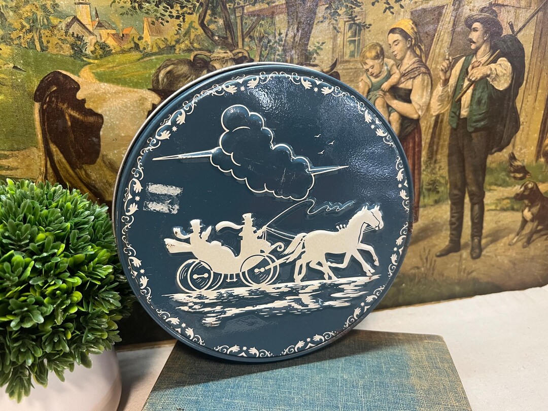 Shirley Jean Fruit Cake Tin Currier & Ives Style - Etsy