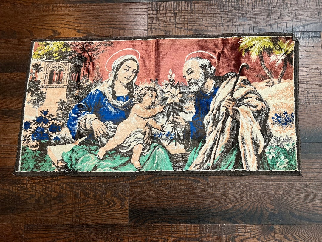 Holy Family Tapestry Made in Italy - Etsy