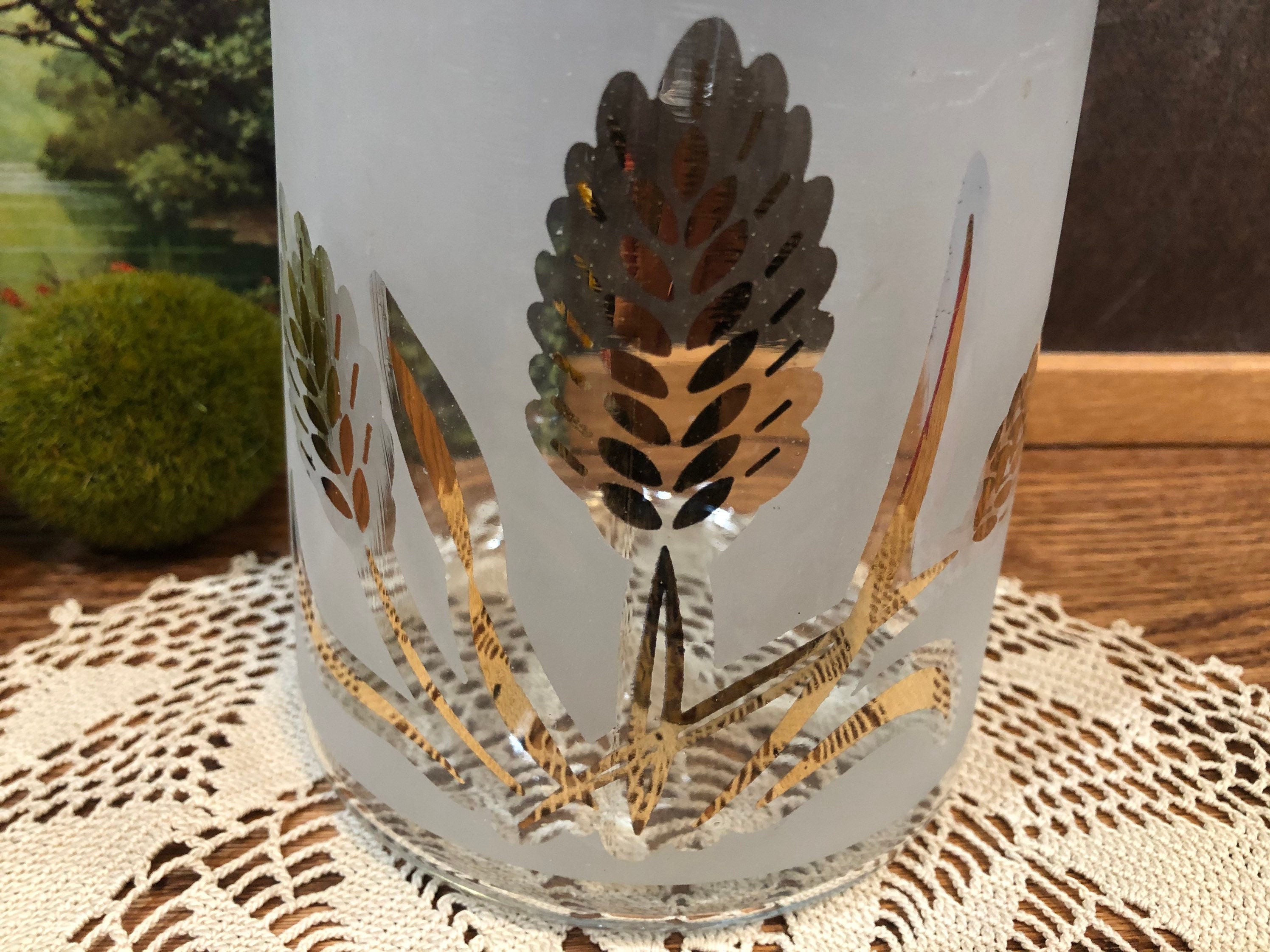 Frosted Gold Leaf Pitcher Made in Italy | Etsy