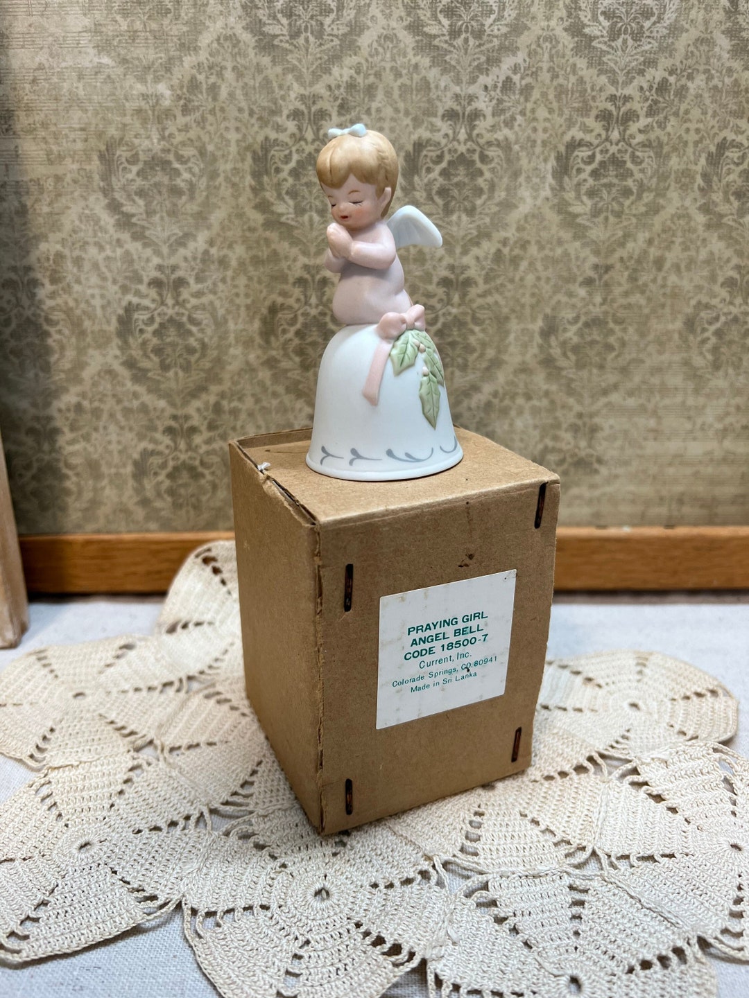 Lefton Praying Girl Angel Bell - Etsy