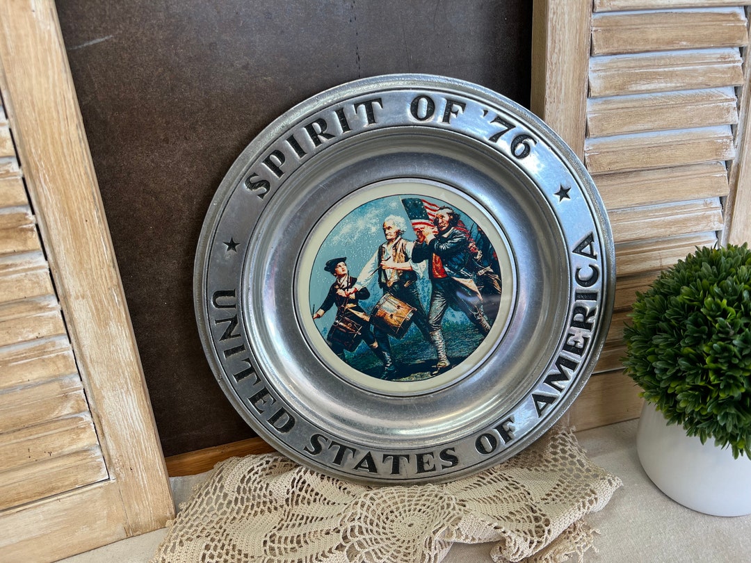 Spirit of 76 Pewter Plate Collectible Made in USA - Etsy