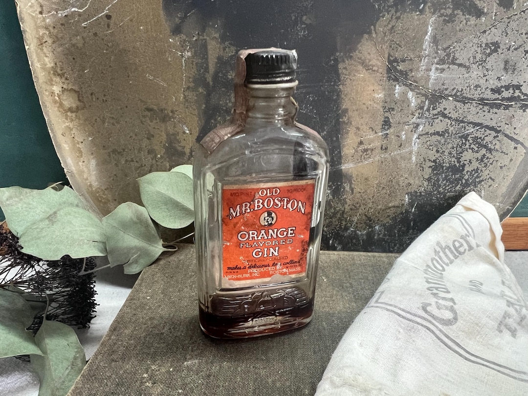 Old Mr. Boston Orange Flavored Gin Miniature Bottle Collectible - Etsy