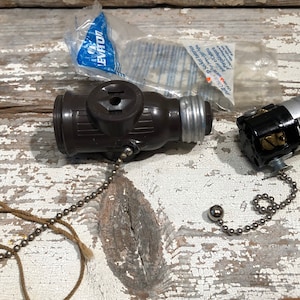 NOS Electrical Socket Adapter Chain Pull Set of Two | Etsy