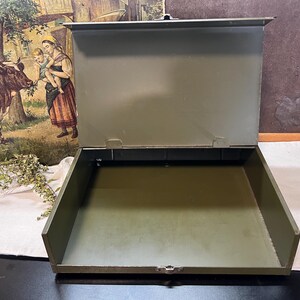 ASCO Metal File Box Army Green 1940's - Etsy