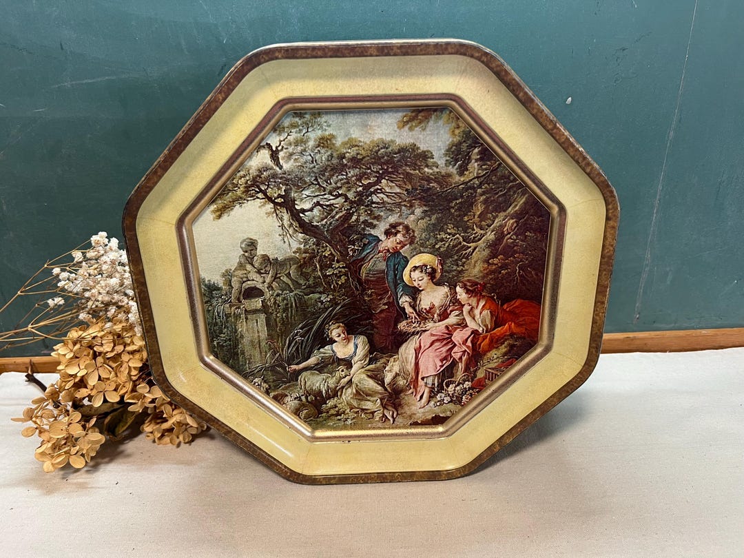 Sunshine Biscuits Tin Large Octagon Francoise Boucher - Etsy