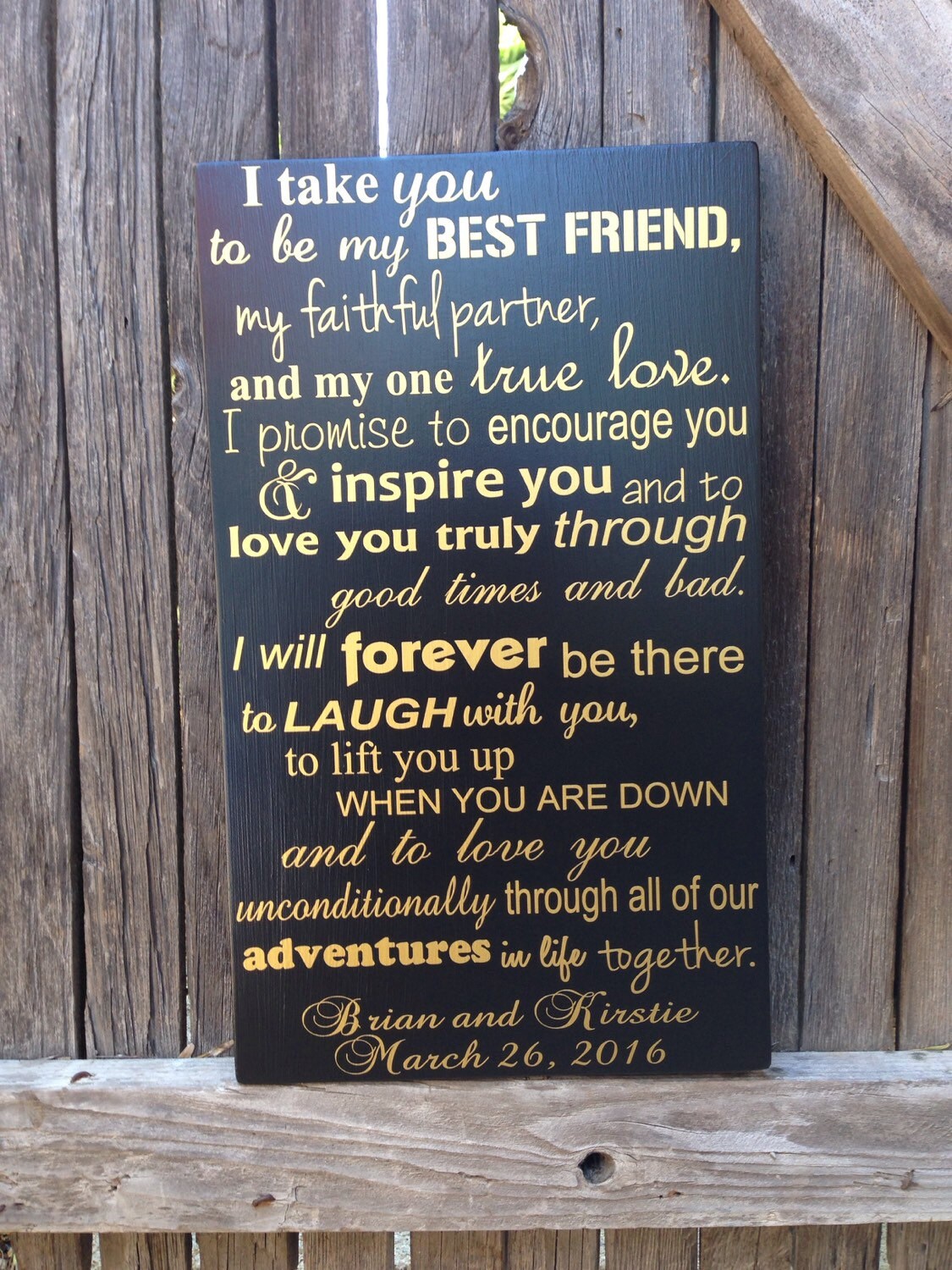 Gold Anniversary Gift Golden Anniversary Gift Wedding Vows | Etsy