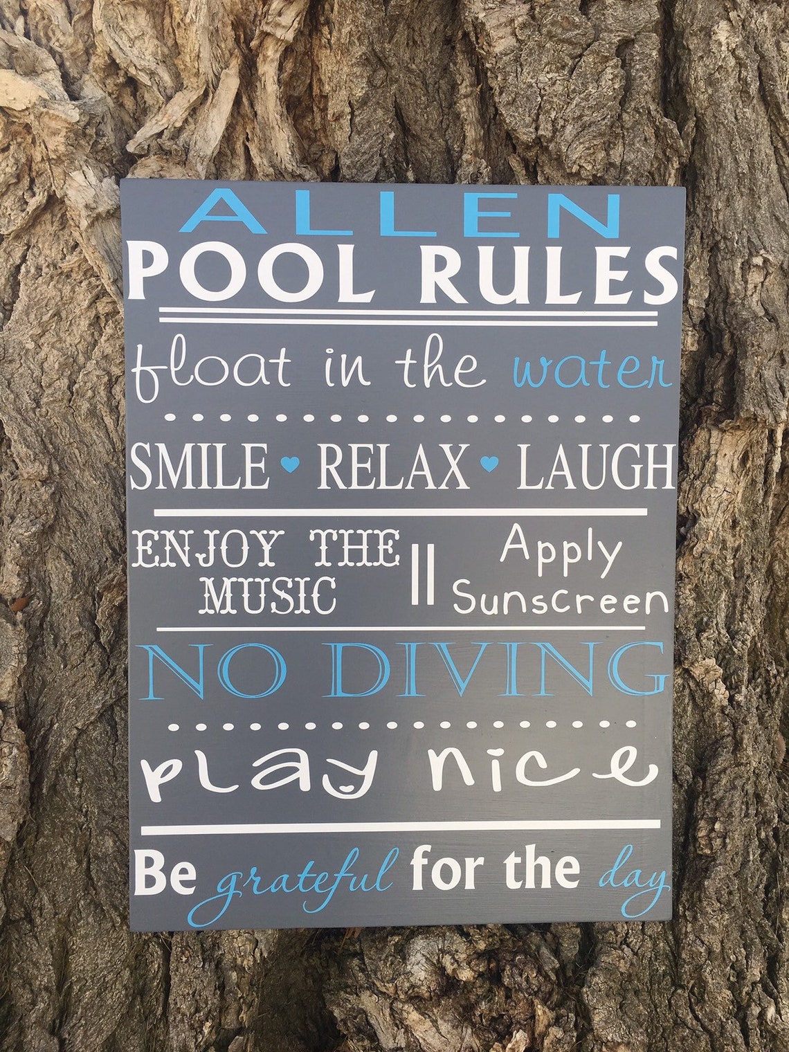Personalized Pool Rules Sign CUSTOM Pool Sign Nautical | Etsy