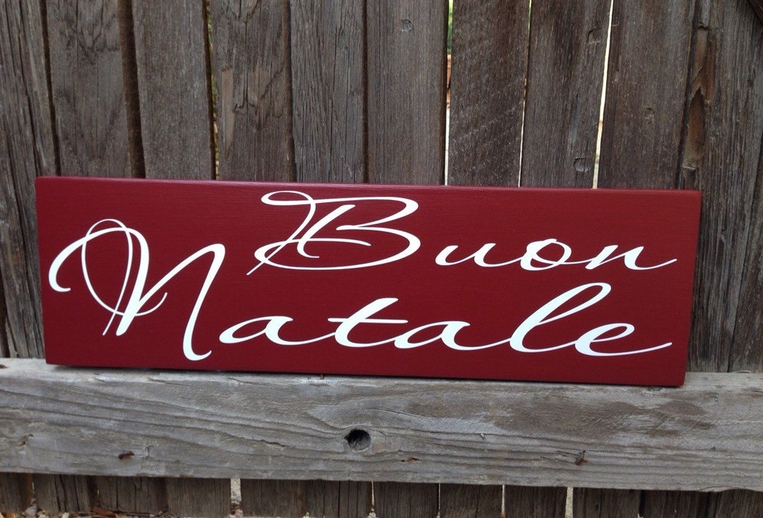 Buon Natale Italian Christmas Decor Holiday Decor Italy Merry Christmas ...