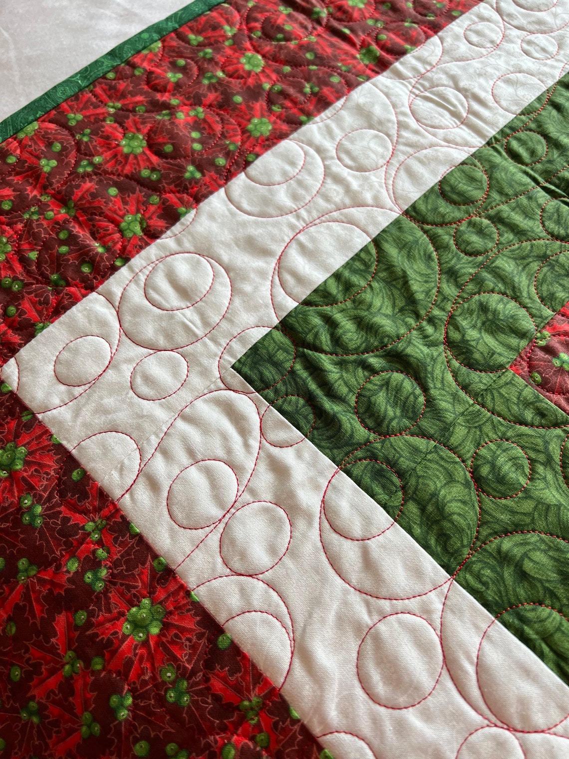 Christmas Tree Patchwork Throw-size Quilt - Etsy