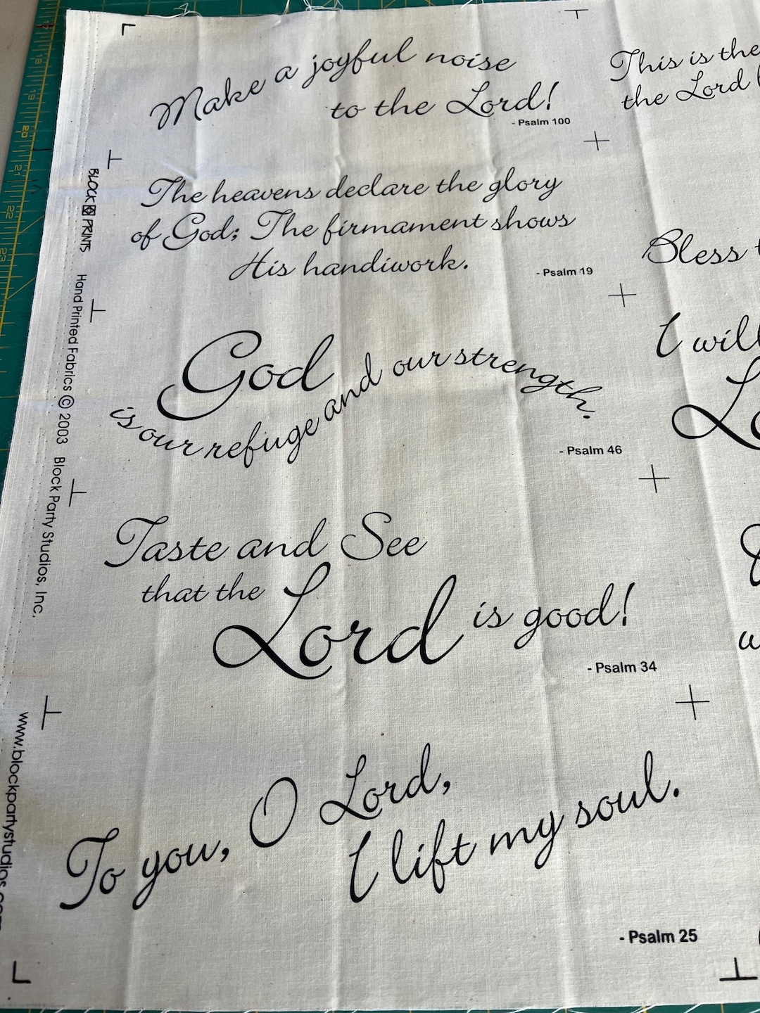 Bible Verse-label Fabric Panel, the Comfort of Psalms and the Comfort ...