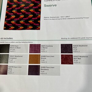 Quilt Kit for “swerve” Using the Warm and Cozy for Winter Collection by ...