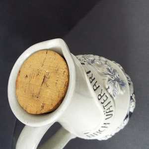 6" German Stoneware Wine Pitcher Jug Carafe Stein Original King ...