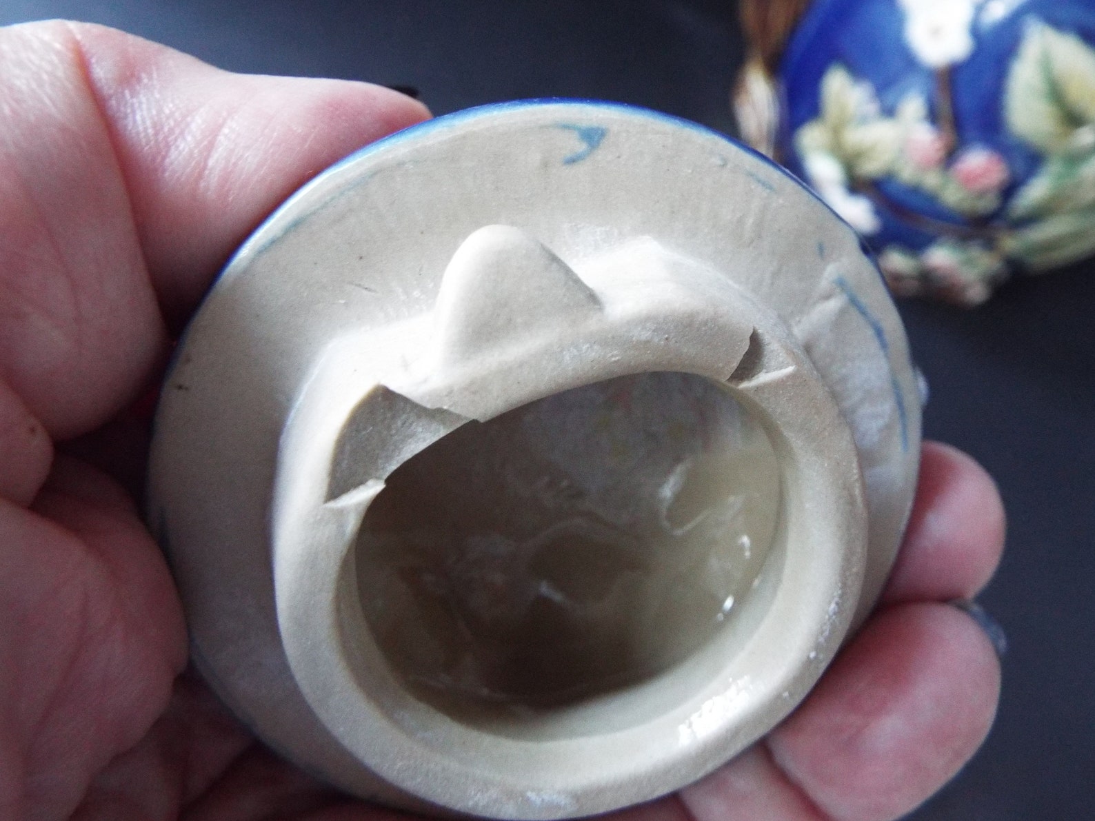 1991 Chinese Wan Jiang Nouveau Majolica Teapot Signed Cobalt - Etsy