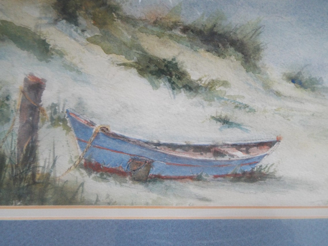 Framed Mary Borshard Original Watercolor Painting Impressionist Coastal ...