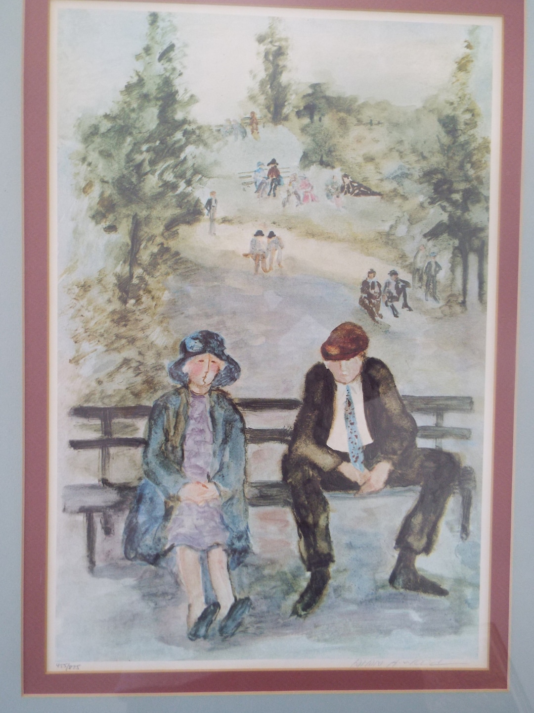 Large 31" Barbara A Wood Lithograph Ben and Pearl Limited Edition Print ...