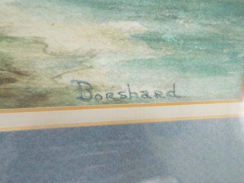 Framed Mary Borshard Original Watercolor Painting Impressionist Coastal ...