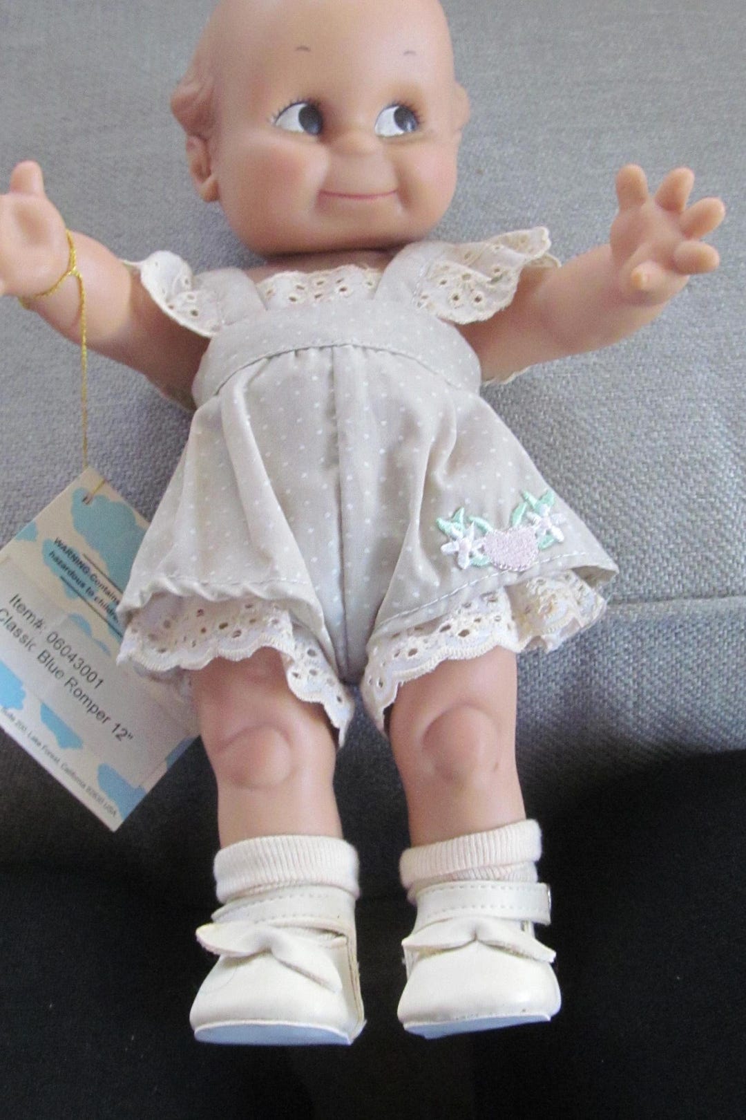 12" Kewpie Doll 2006 Hard Plastic Blue Dress Moveable Arms Legs Sold as ...