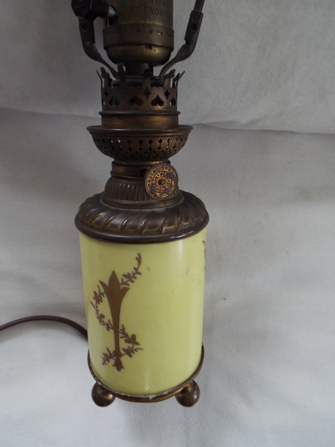 Victorian French Hand Painted Porcelain Oil Lamp Base | Etsy