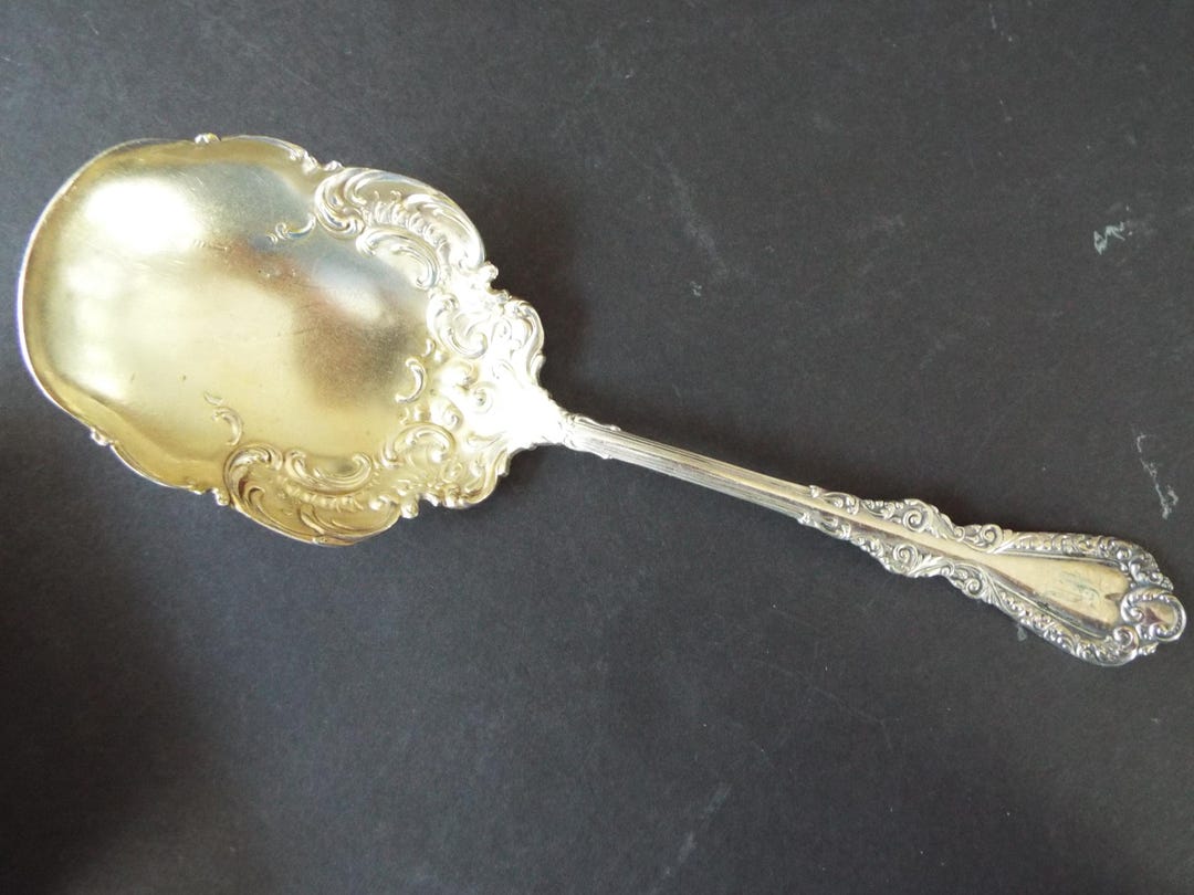Antique Ornate Embossed Serving Spoon Silver Plate 1847 Rogers Bros ...