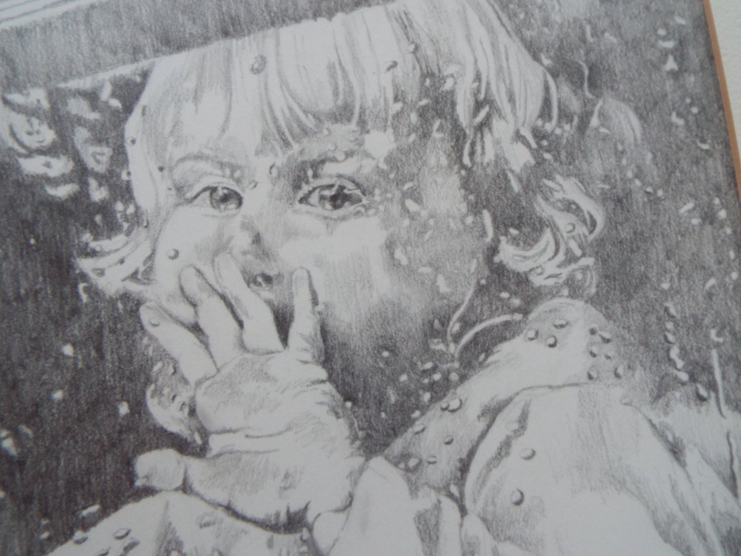 Original Impressionist Pencil Graphite Drawing Child Portrait | Etsy