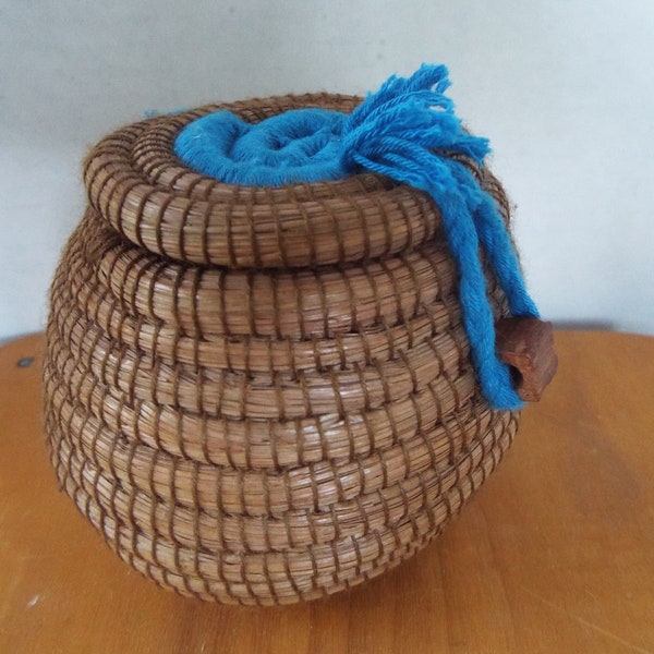 Native American Pine Needle Basket Etsy