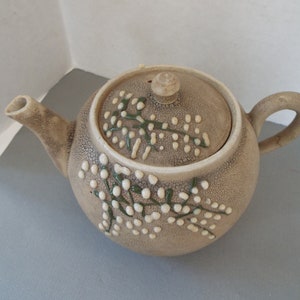 Antique 19th Century Meiji Japanese Banko Ware Pottery Grey Teapot ...