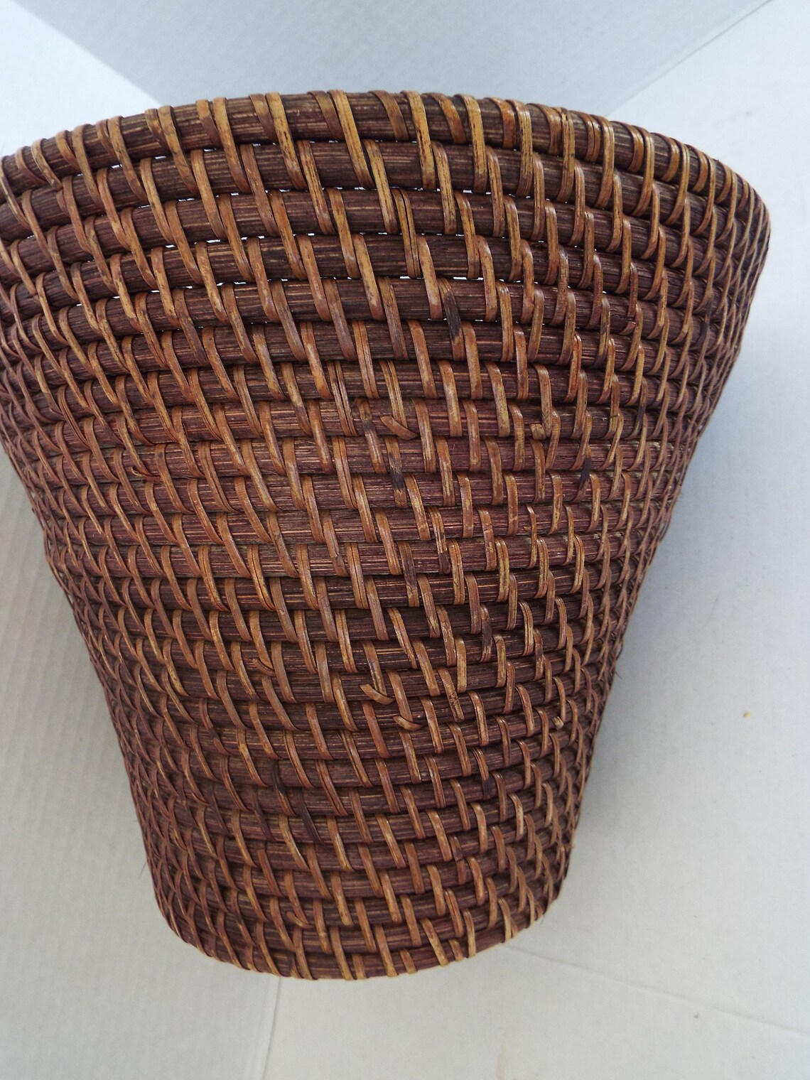8.5" Rattan Lombok Indonesian MC Basket Bali Basket Tribal Basket Boho ...