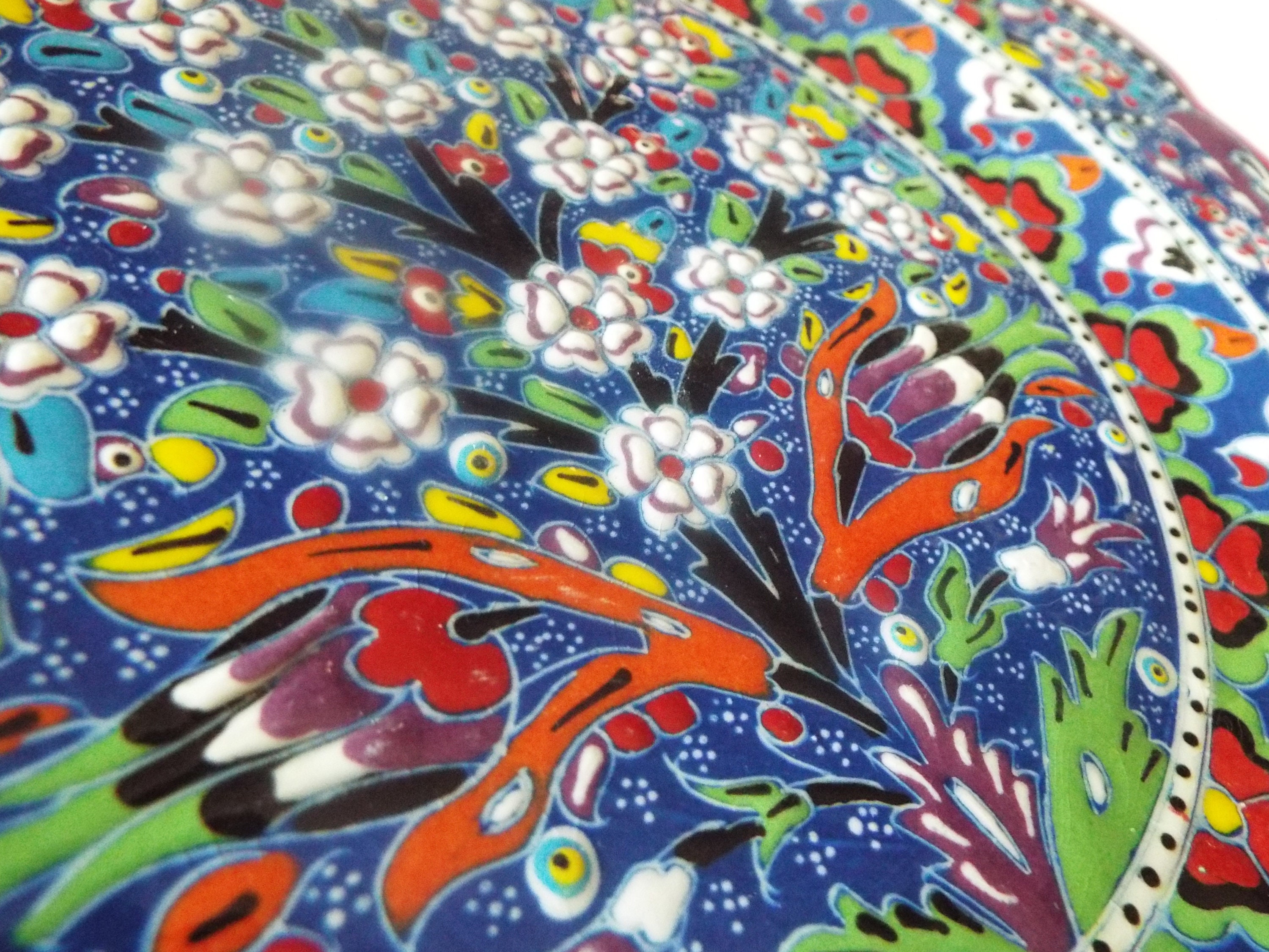 10" Turkish Ceramic Enamel Platter Plate Tree of Life Muslim Turkish ...