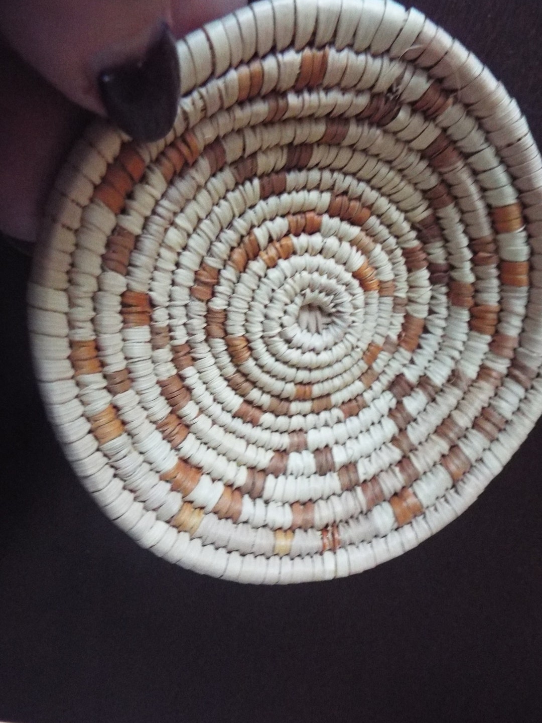 Vintage Miniature 4" Pima Basket Native American Indian Basket 5 Point ...