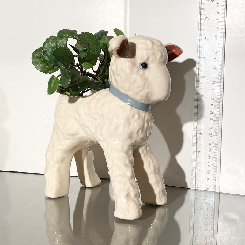 Vintage Lamb Planter - Etsy