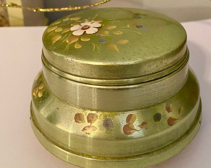 Vintage Metal Dresser Powder Music Box / Traumerei 1902 R Shumann’s ...