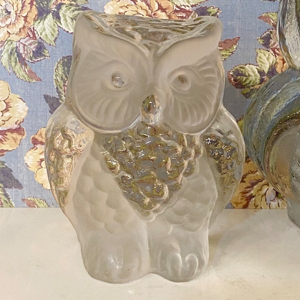 Clear Glass Owl - Etsy