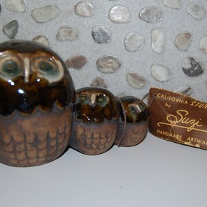 California Stoneware by Suzi Vintage Mid Century Handmade Artware OWL ...
