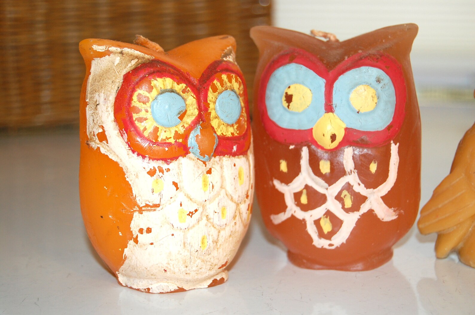 Owl Candles / Four Shapely Candles /bohemian Owl Candle Mid - Etsy